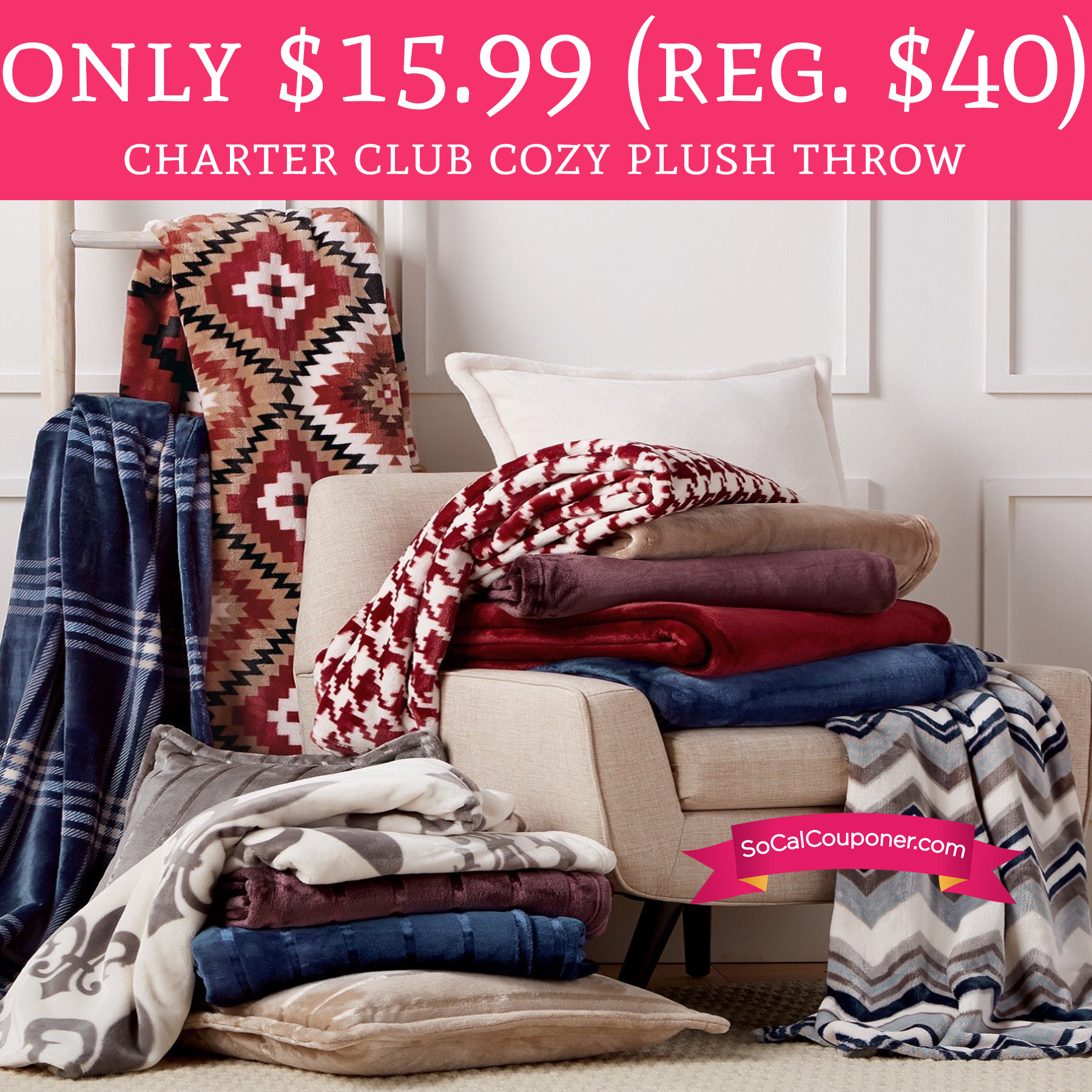 WOW! Only $15.99 (Regular $40) Charter Club Cozy Plush Throw!! - Deal ...