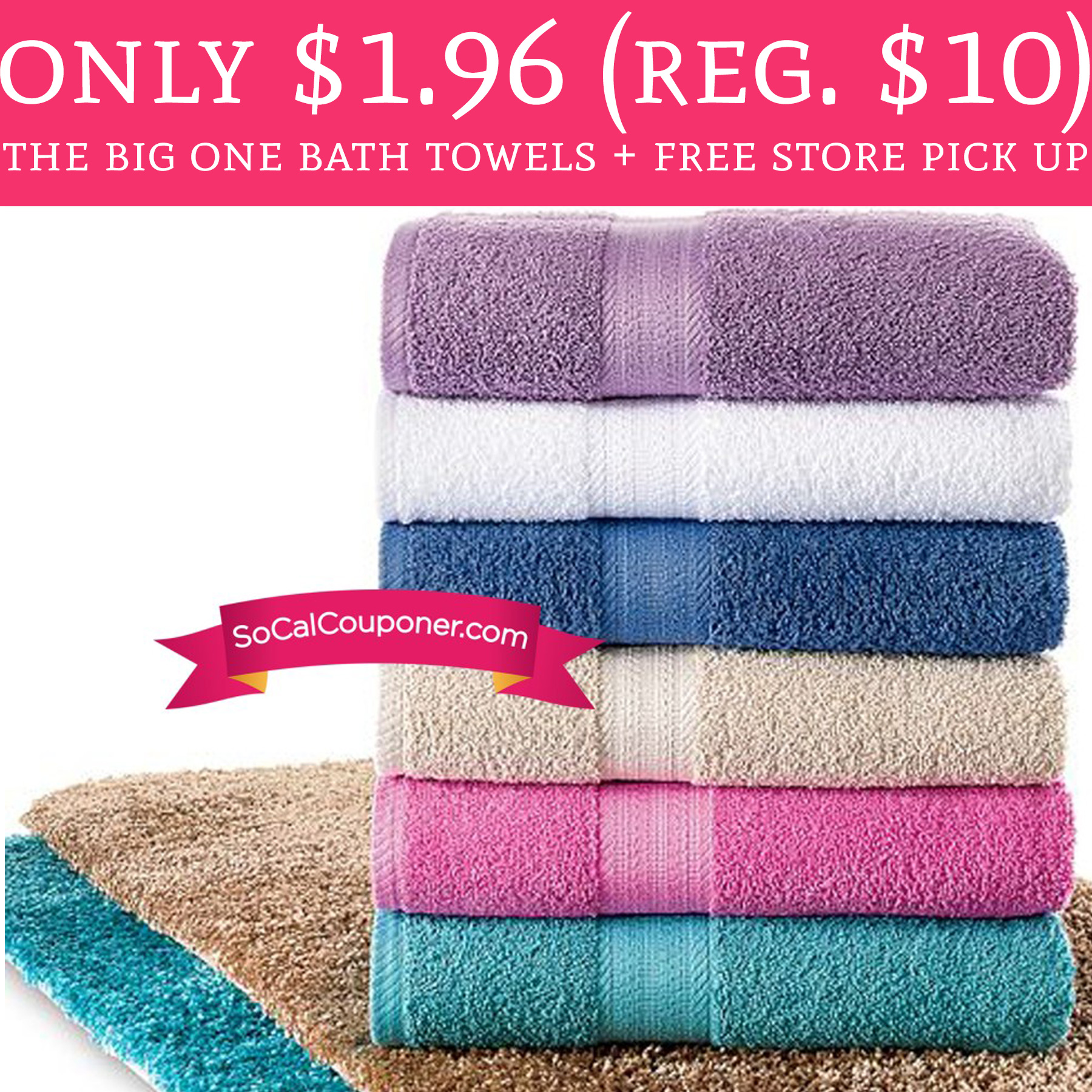 RUN! Only $1.96 (Regular $10) The Big One Bath Towels - Deal Hunting Babe