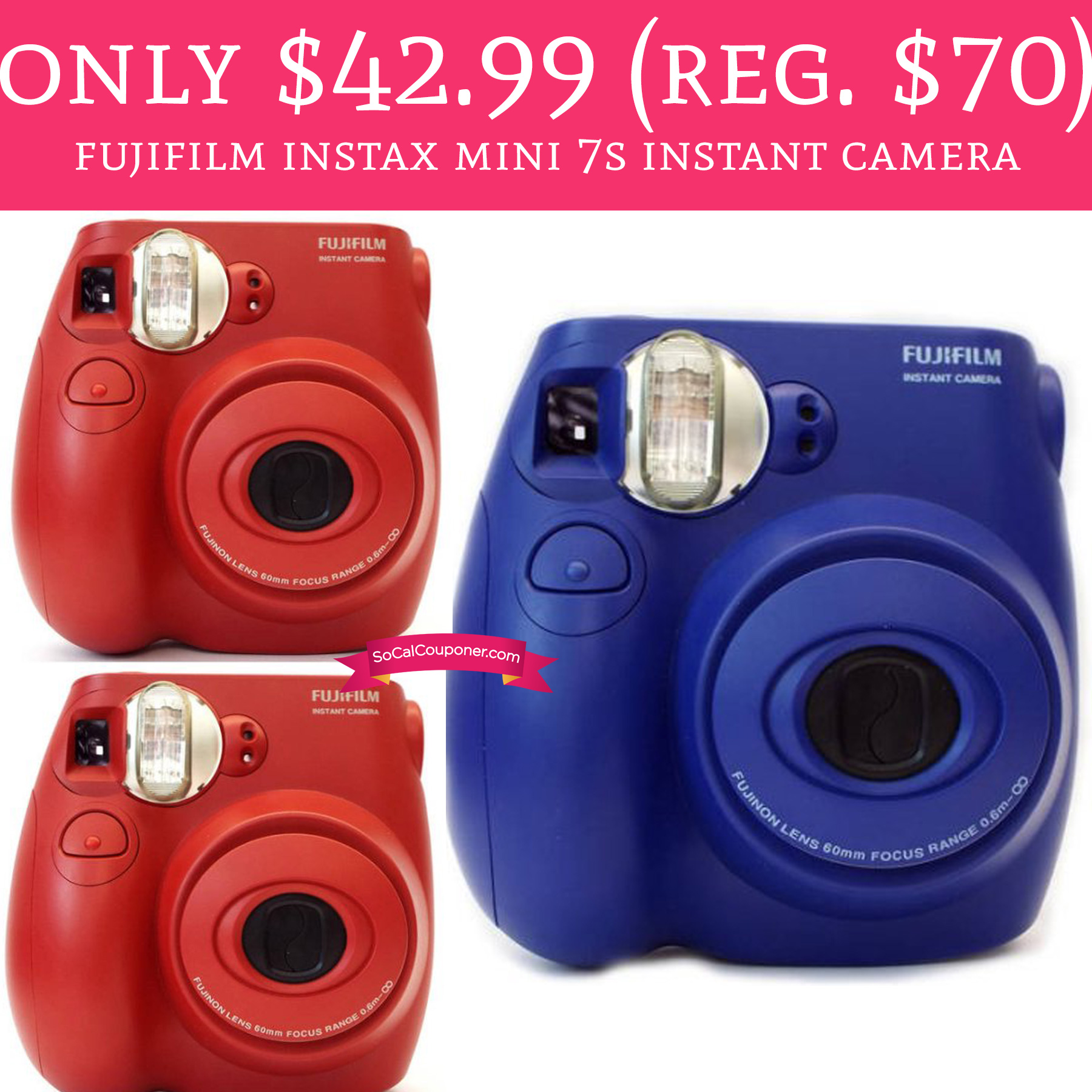 Only $42.99 (Regular $70) FujiFilm Instax Mini 7S Instant Camera - Deal ...