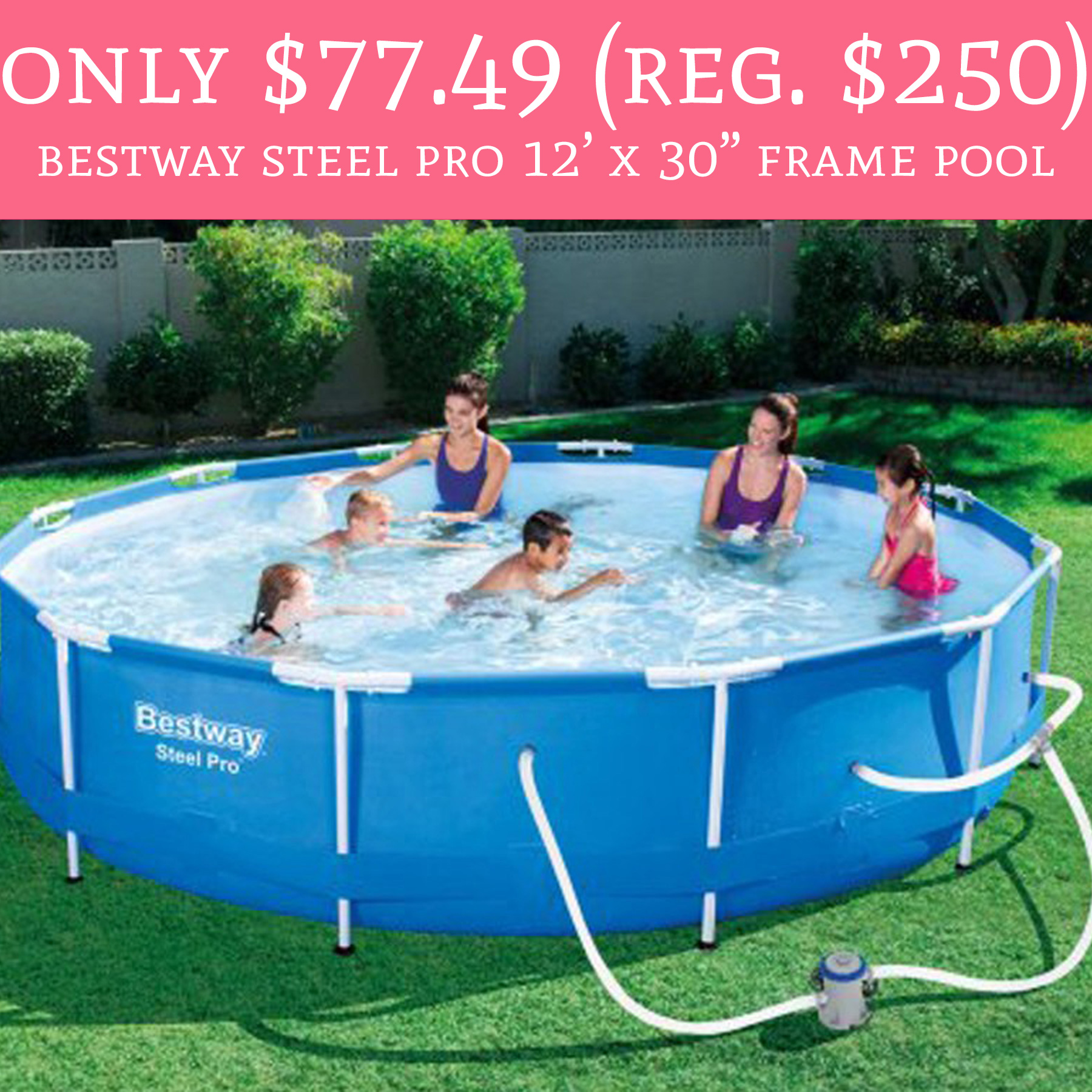 Only 77 49 Regular 250 Bestway Steel Pro 12 X 30 Frame Pool
